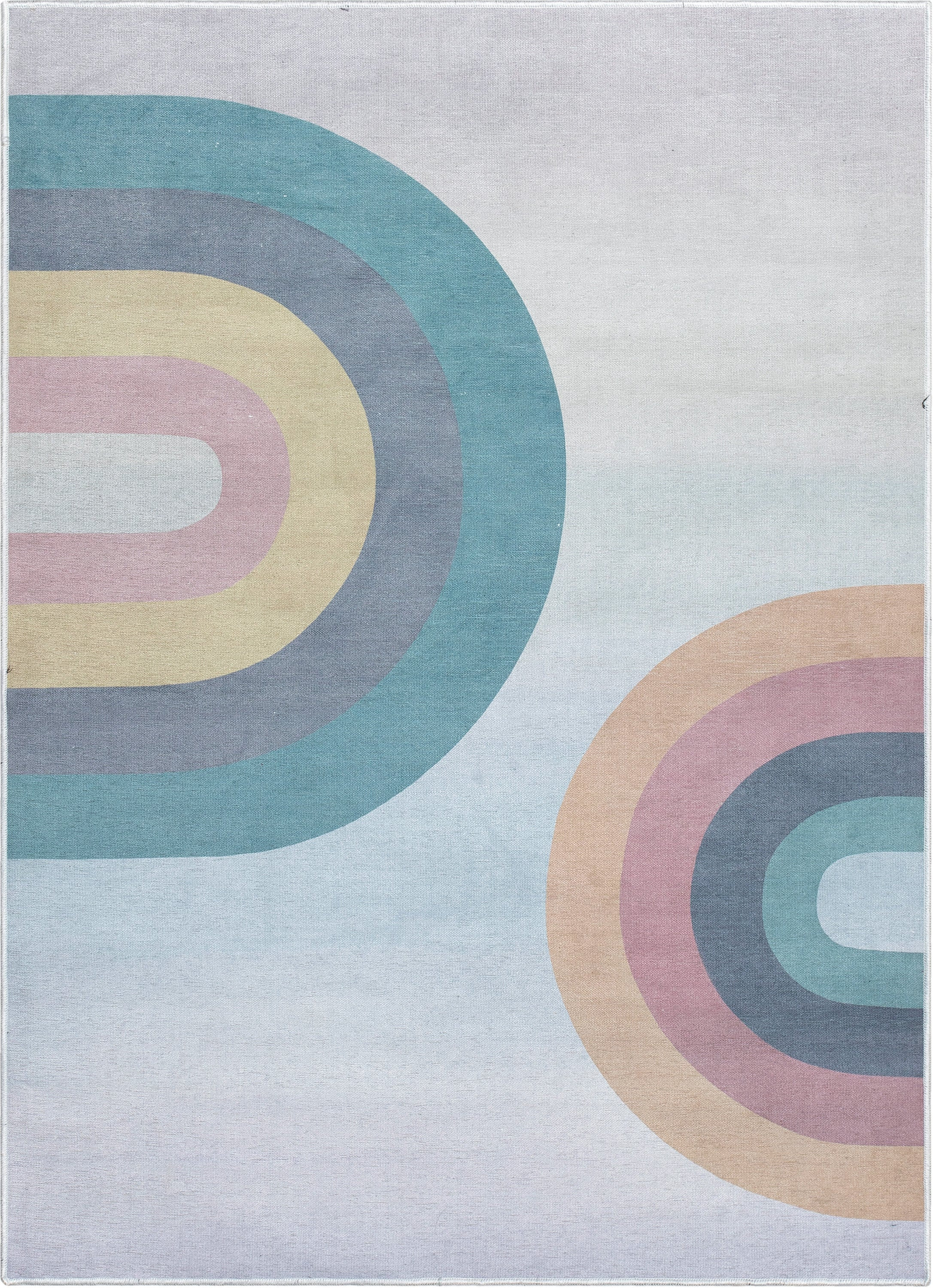 Kaleidoscope Rainbow Modern Multi Pastel Area Flat-weave Rug - Etsy