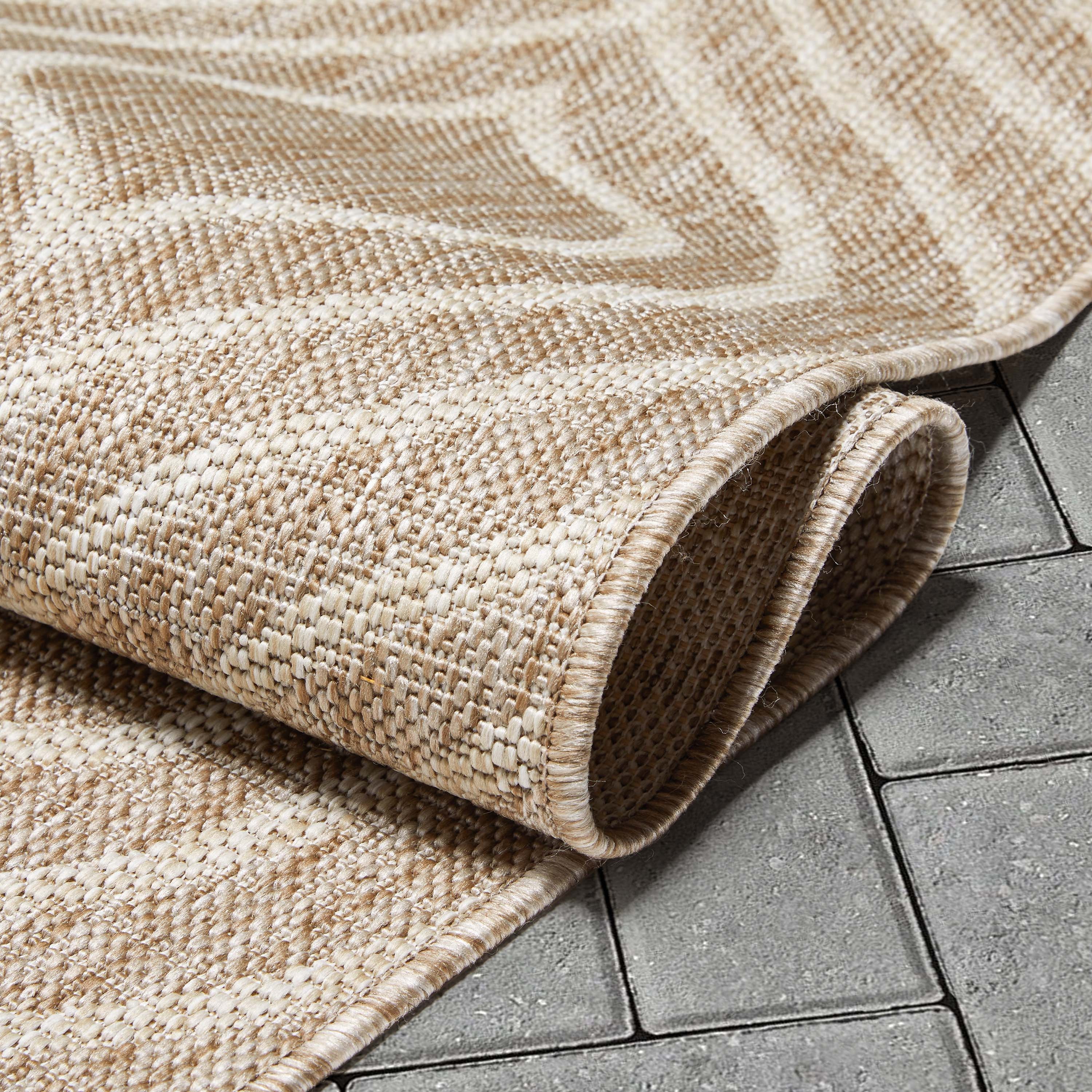 Ludo Lattice Trellis Indoor/outdoor Beige Textured Rug - Etsy