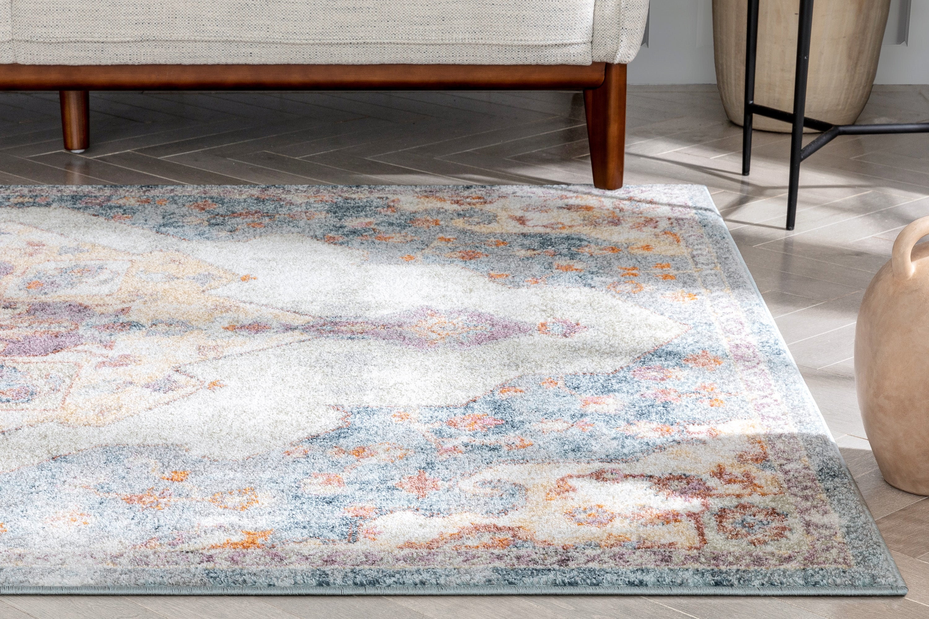 Mesilla Bohemian Aztec Tribal Light Blue Rug - Etsy