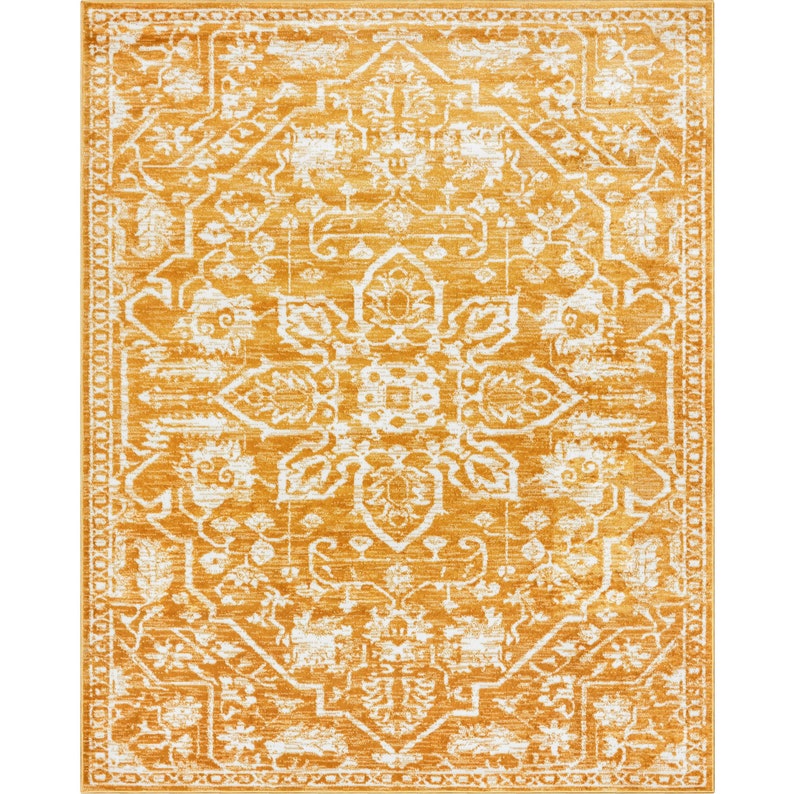 Disa Vintage Medallion Gold Soft Rug by Chill Rugs - Etsy