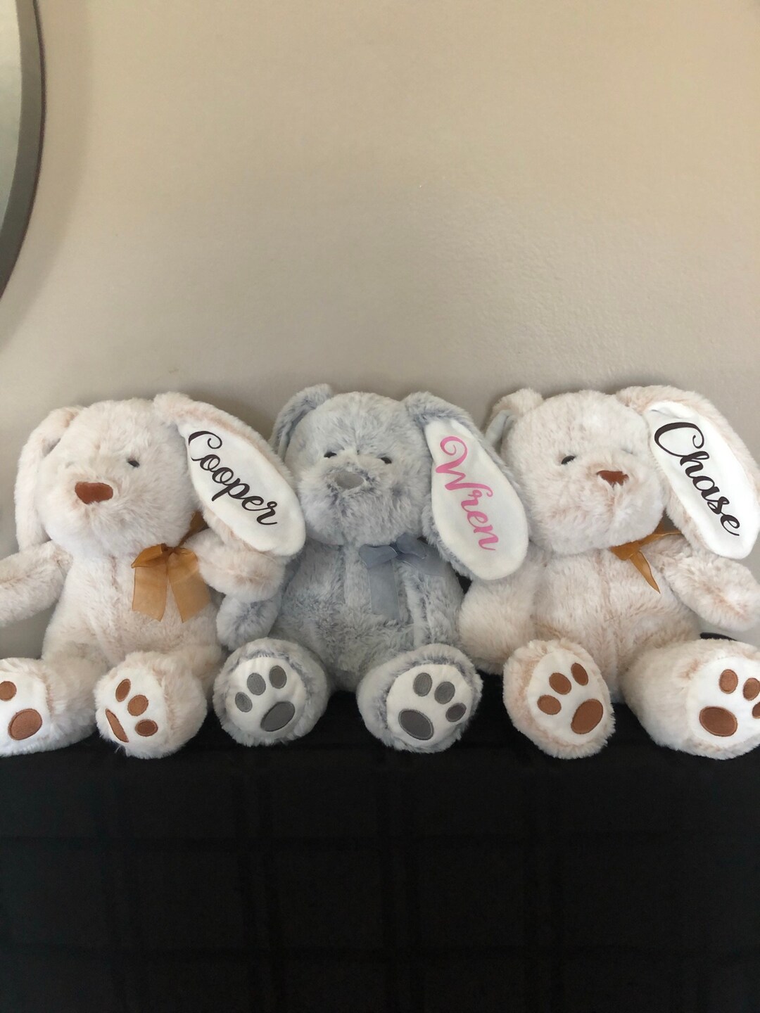 Personalized Plush Bunnies - Etsy