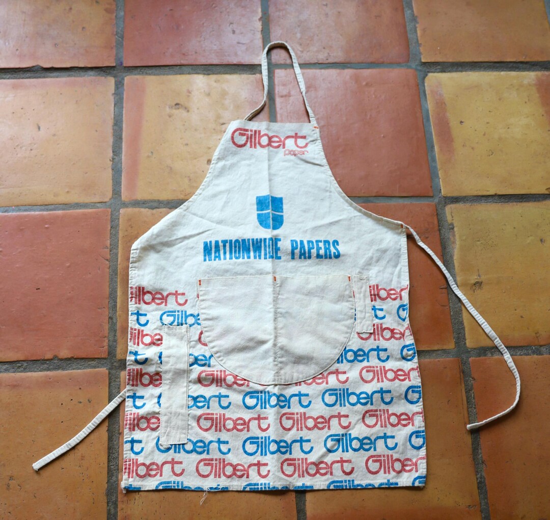 Vintage Mid-century Gilbert Nationwide Papers Rare 1950s 60s Work Apron ...