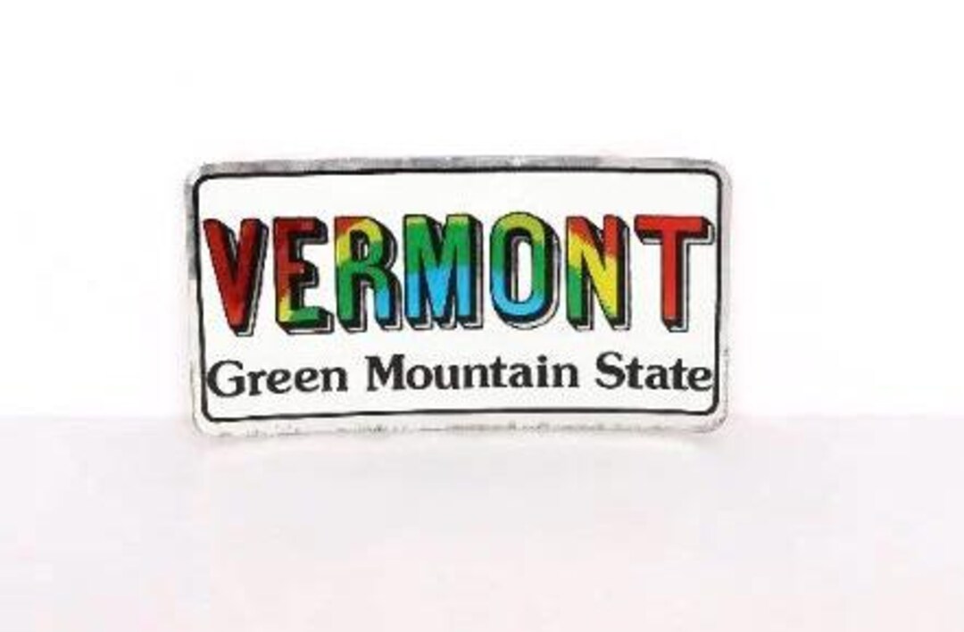 Vintage 1970s 80s VERMONT Sticker Rainbow 70s Vintage Laptop Bumper ...