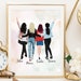 Custom Printable Four Best Friends, Personalized Four Soul Sisters ...