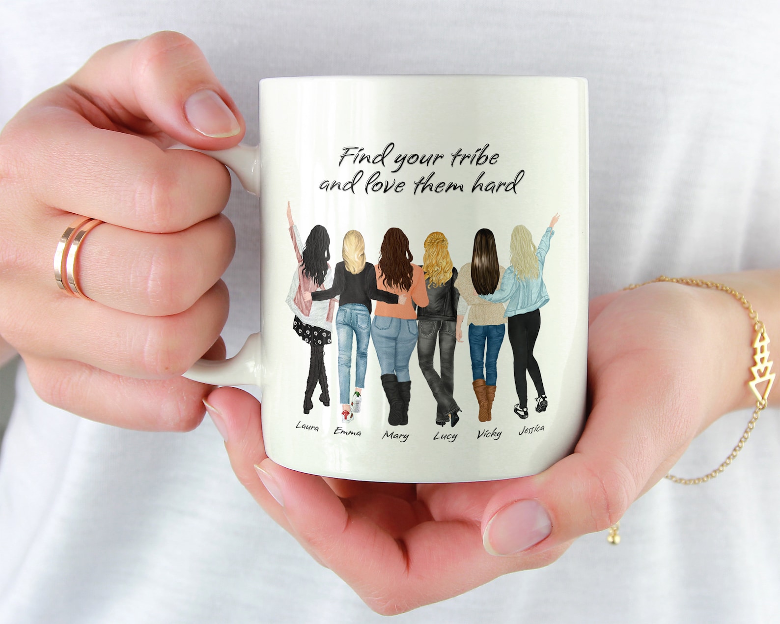 6 Best Friends Mug Six Best Friends Gift Personalized Coffee - Etsy