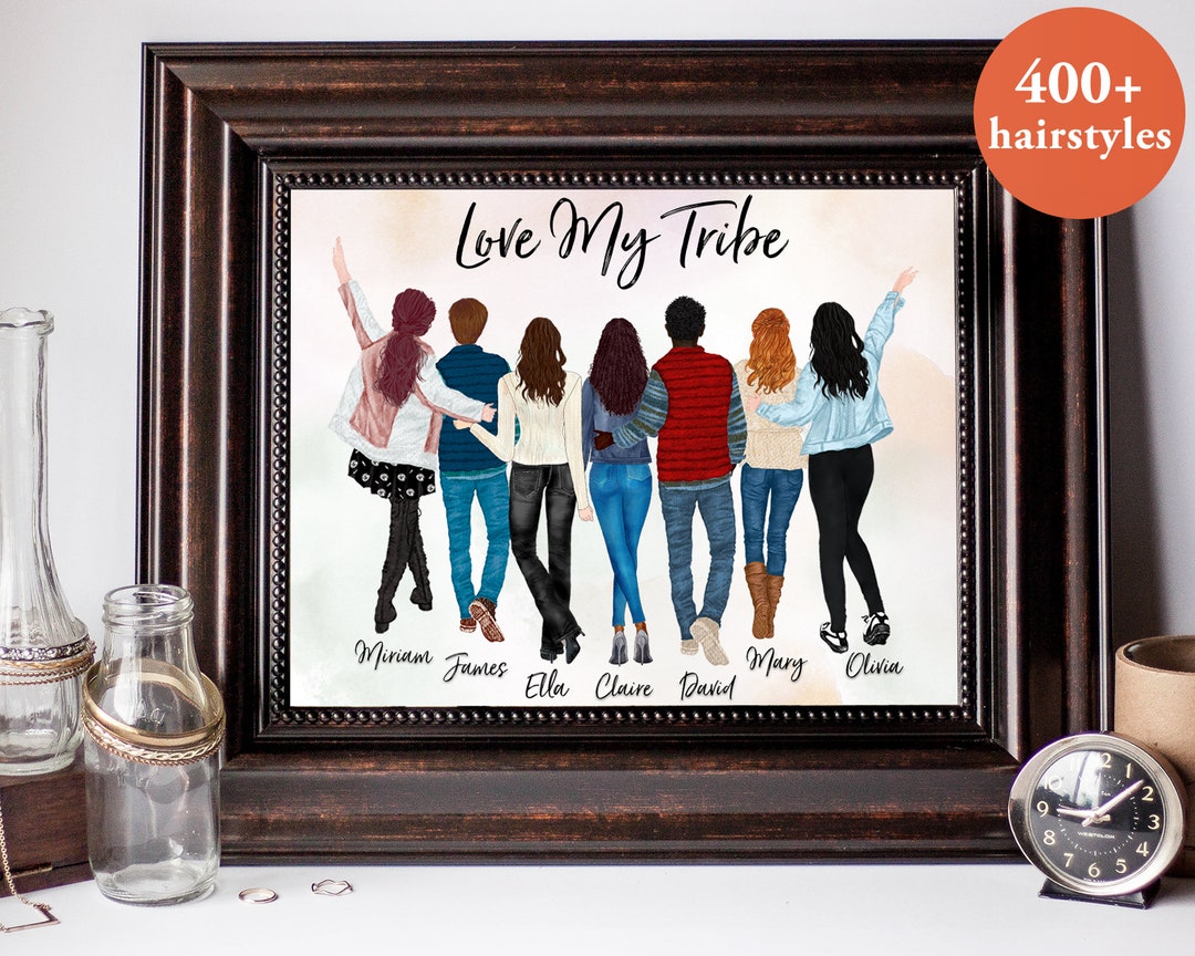 Seven Best Friends, Seven Boys and Girls Best Friends Watercolor ...