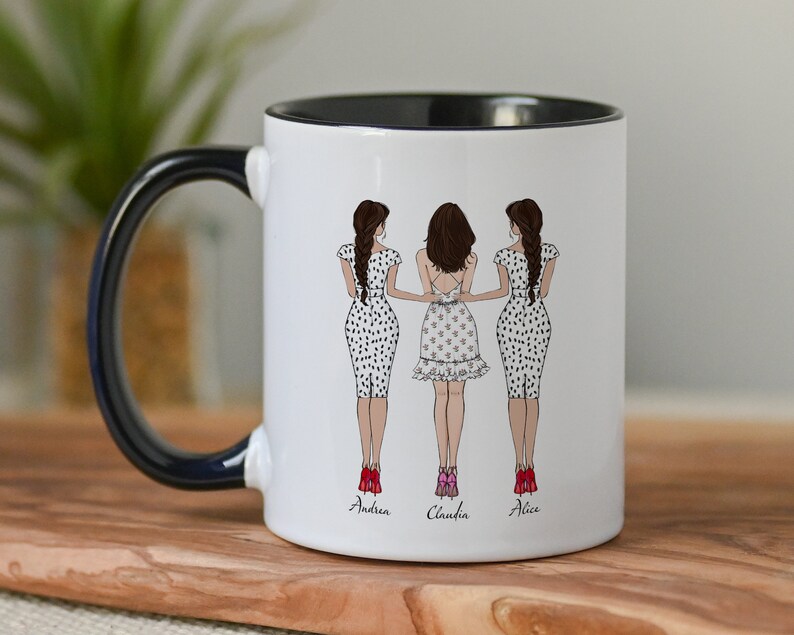 Three Friends Mug 3 Best Friends Gift Customized Coffee Mug | Etsy