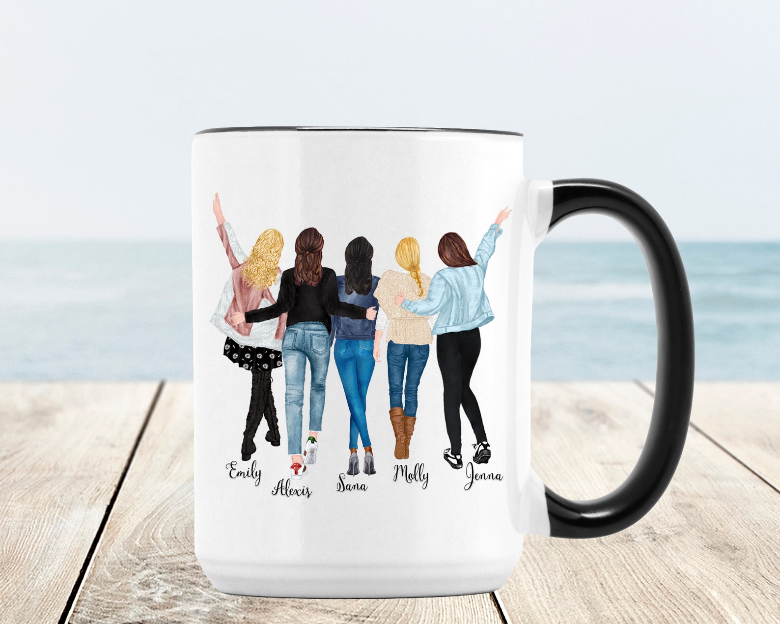 Five Friends Mug Five Best Friends Mug 5 Best Friends Gift | Etsy