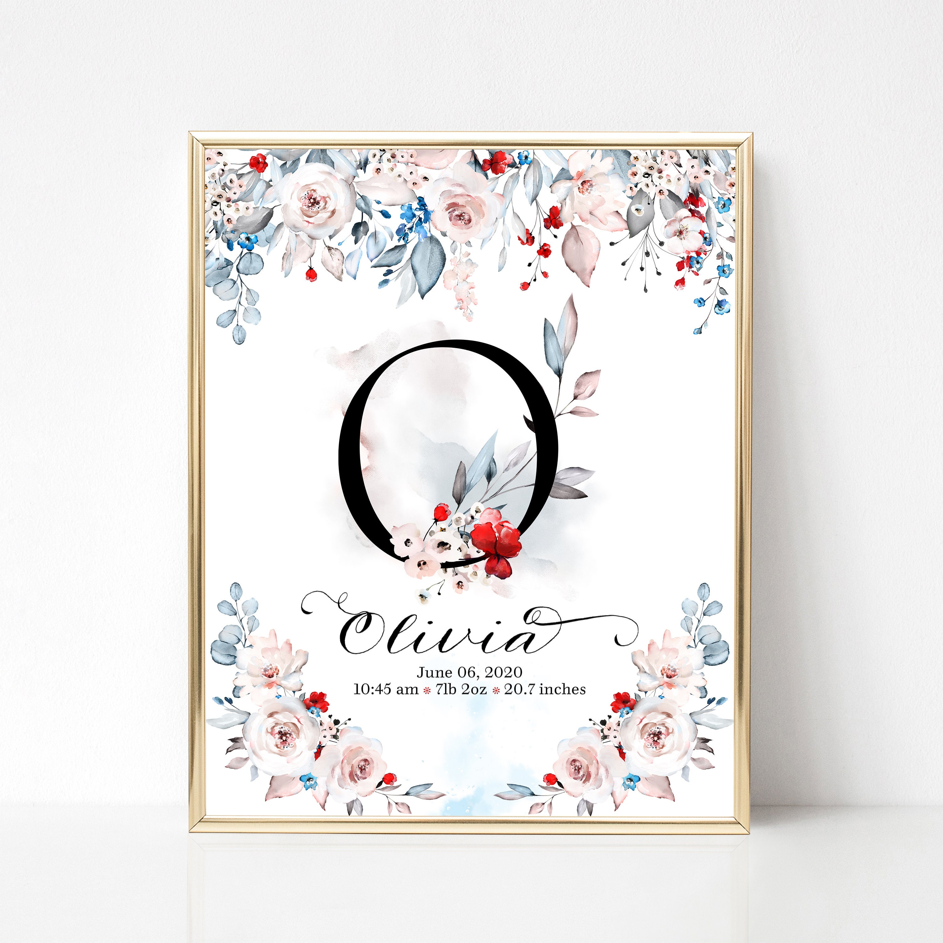 New Born Name Sign New Born Gift Nursery Wall Decor Custom - Etsy