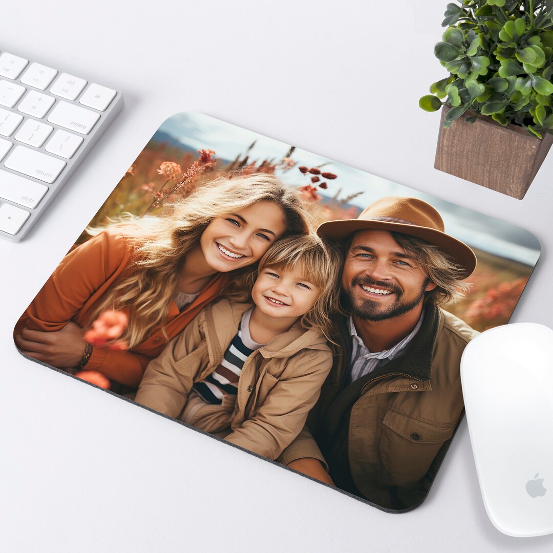 Custom Photo Mouse Pad Photo Memory Mouse Pad for Family Members or ...