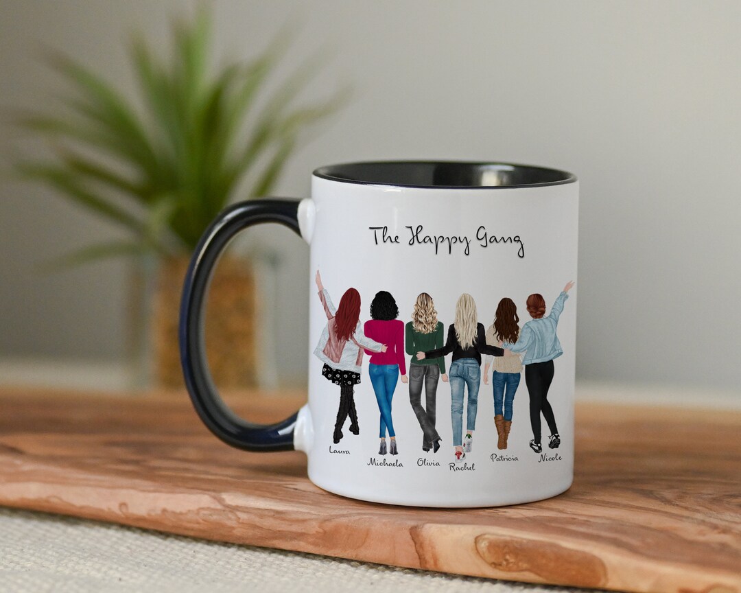 6 Best Friends Mug, Best Friends Gift, Personalized Coffee Mug for Six ...