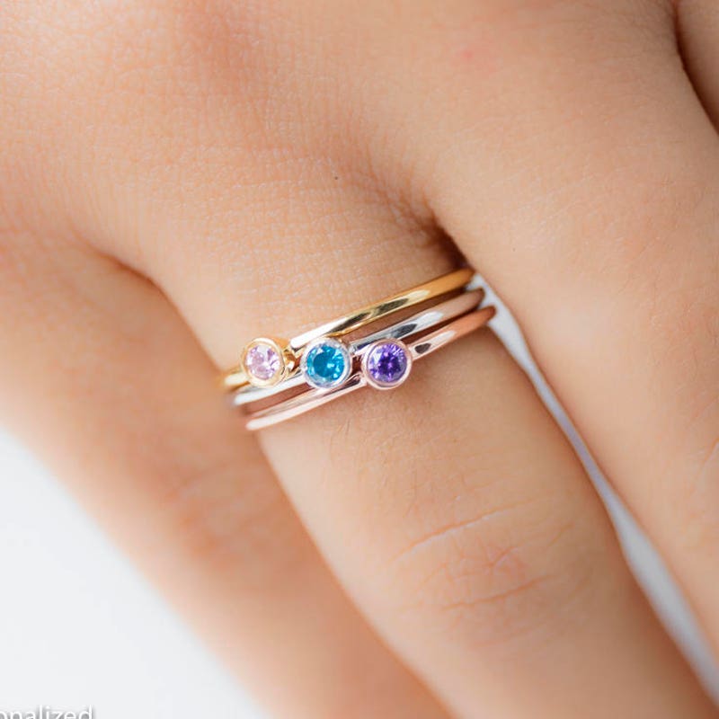 Stackable Mothers Rings - Etsy