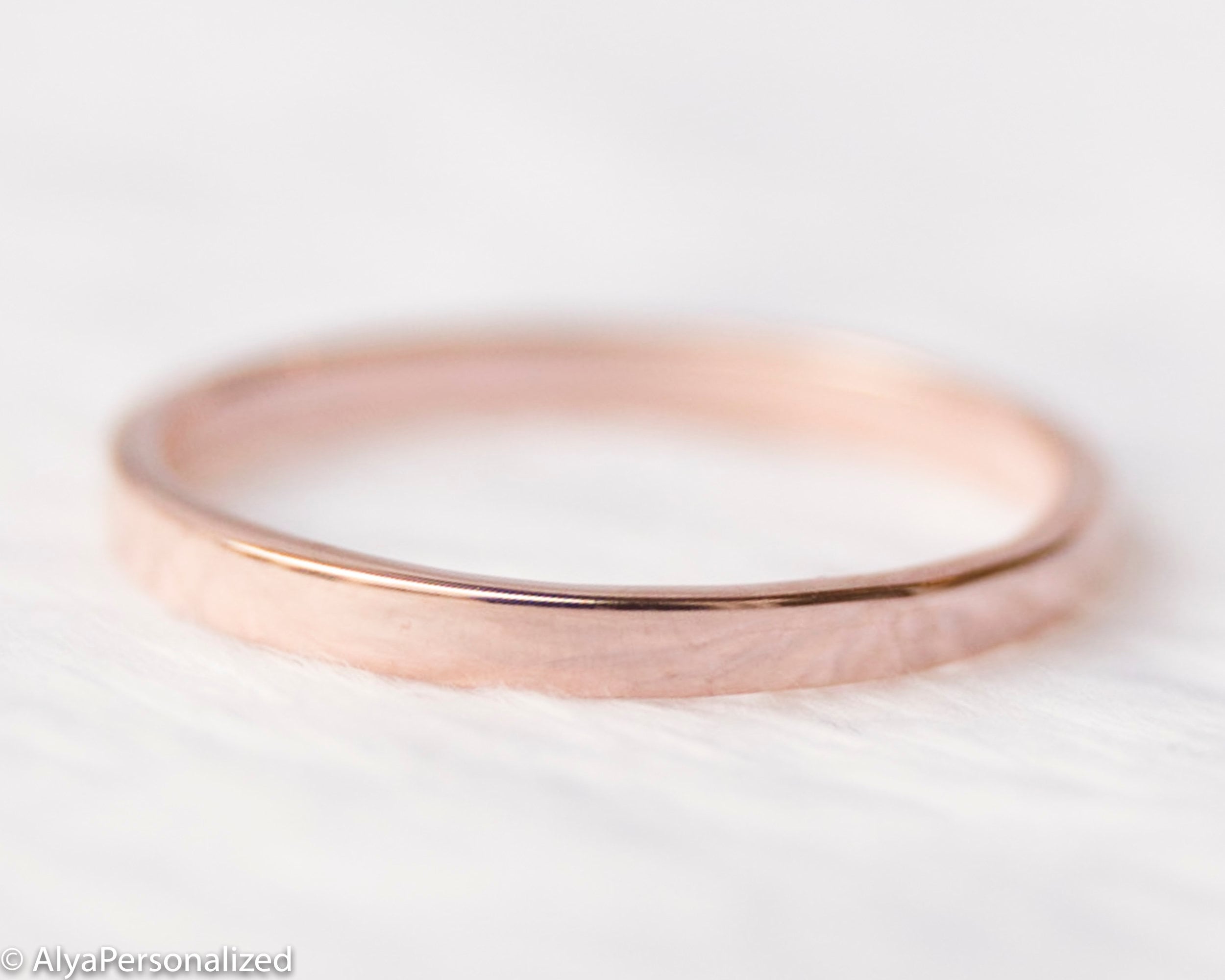 Rose Gold Wedding Band, Wedding Bands Women, Wedding Ring, Wedding ...