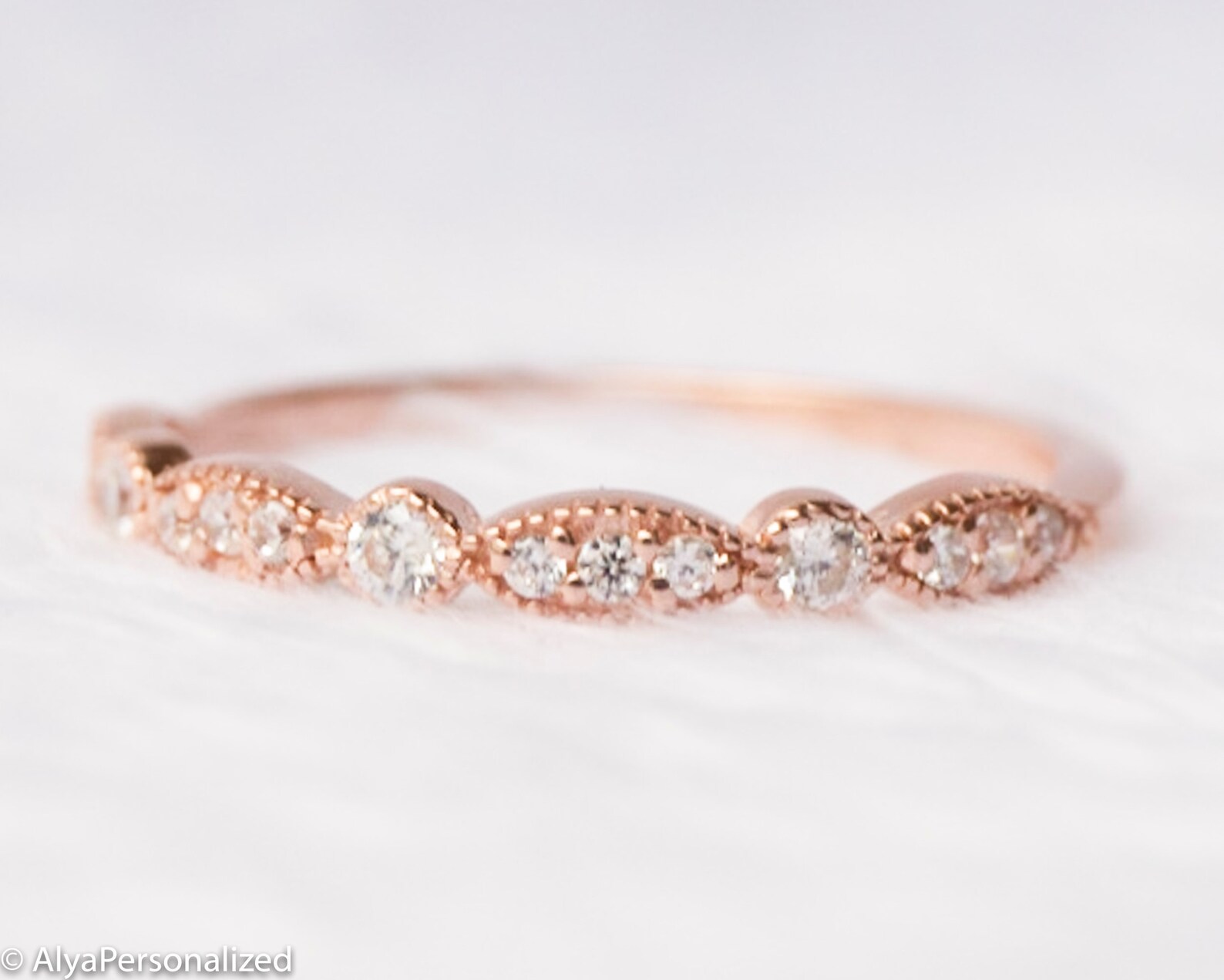 14K Rose Gold Fire Opal Engagement Ring Set Art Deco Antique | Etsy