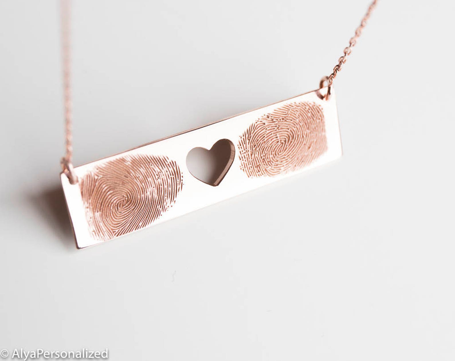 Actual Fingerprint Necklace - Fingerprint Jewelry - Personalized Gift ...