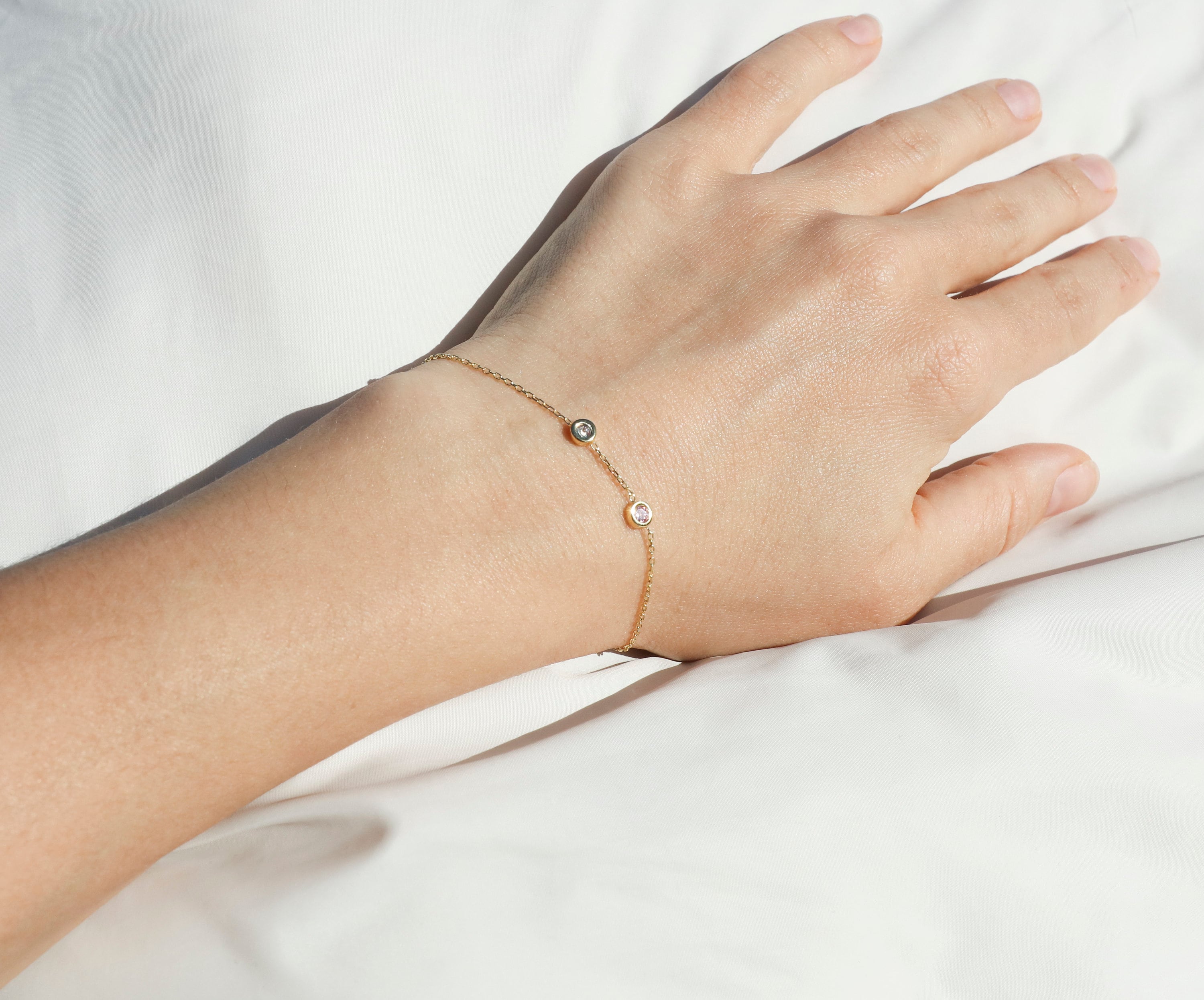 14K Gold Birthstone Bracelet bracelets for Women Friendship - Etsy