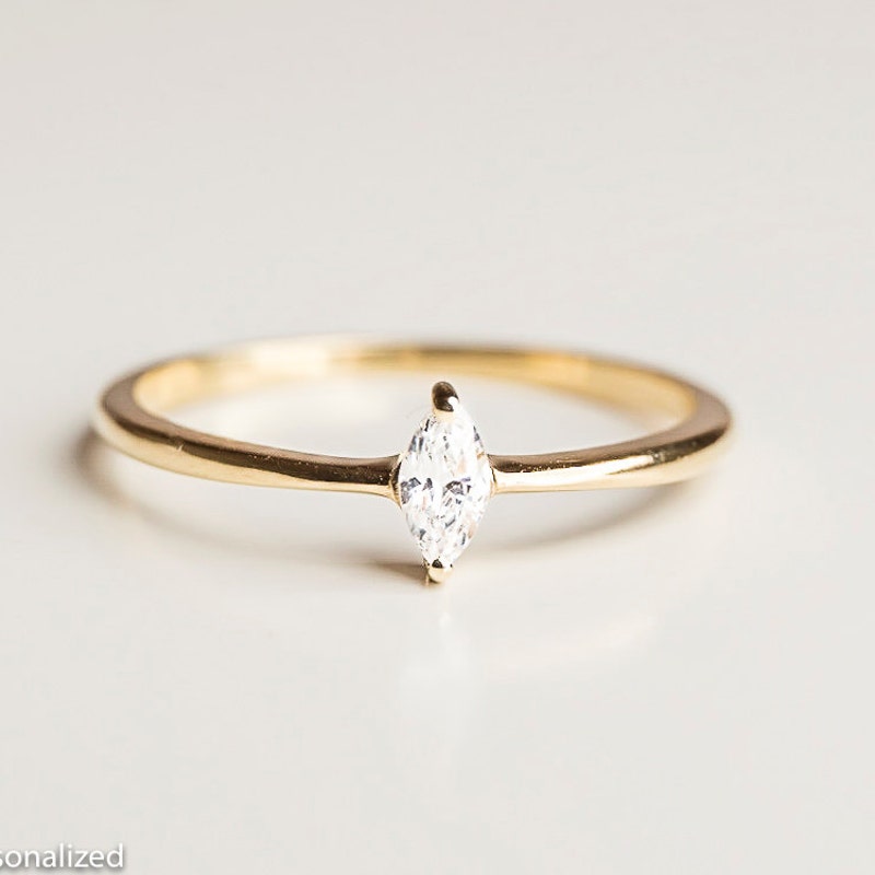 Simple Diamond Ring - Etsy