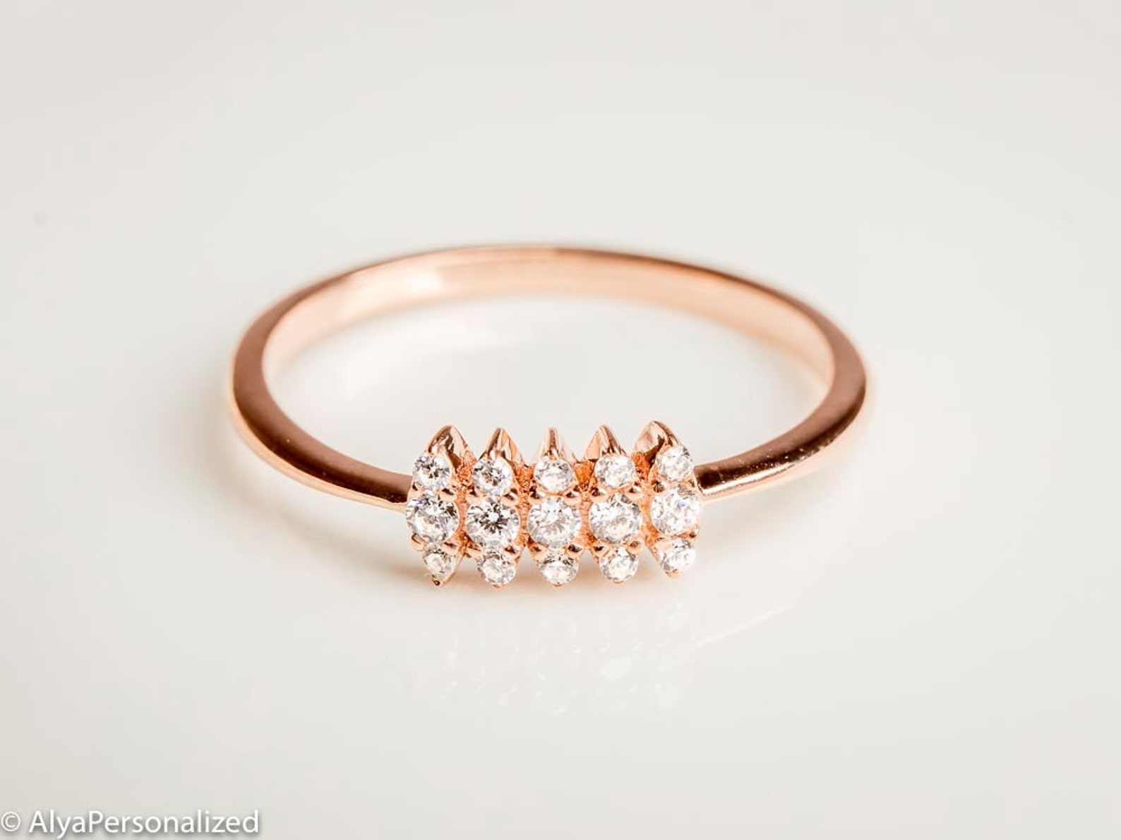 Rose Gold Ring - Minimalist Ring - Dainty Ring - Statement Ring - Rose ...