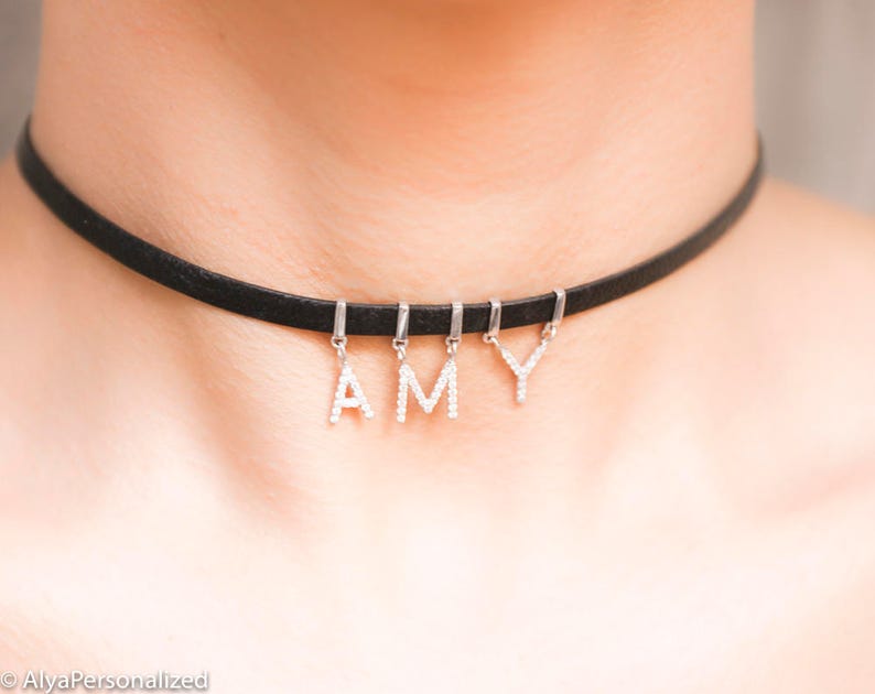 Choker Necklace Chokers For Women Custom Name Choker | Etsy