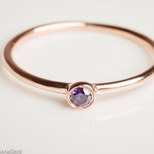 Personalized Stacking Rings - Stacking Ring Set - Rose Gold Stacking Rings - Silver Stacking ...