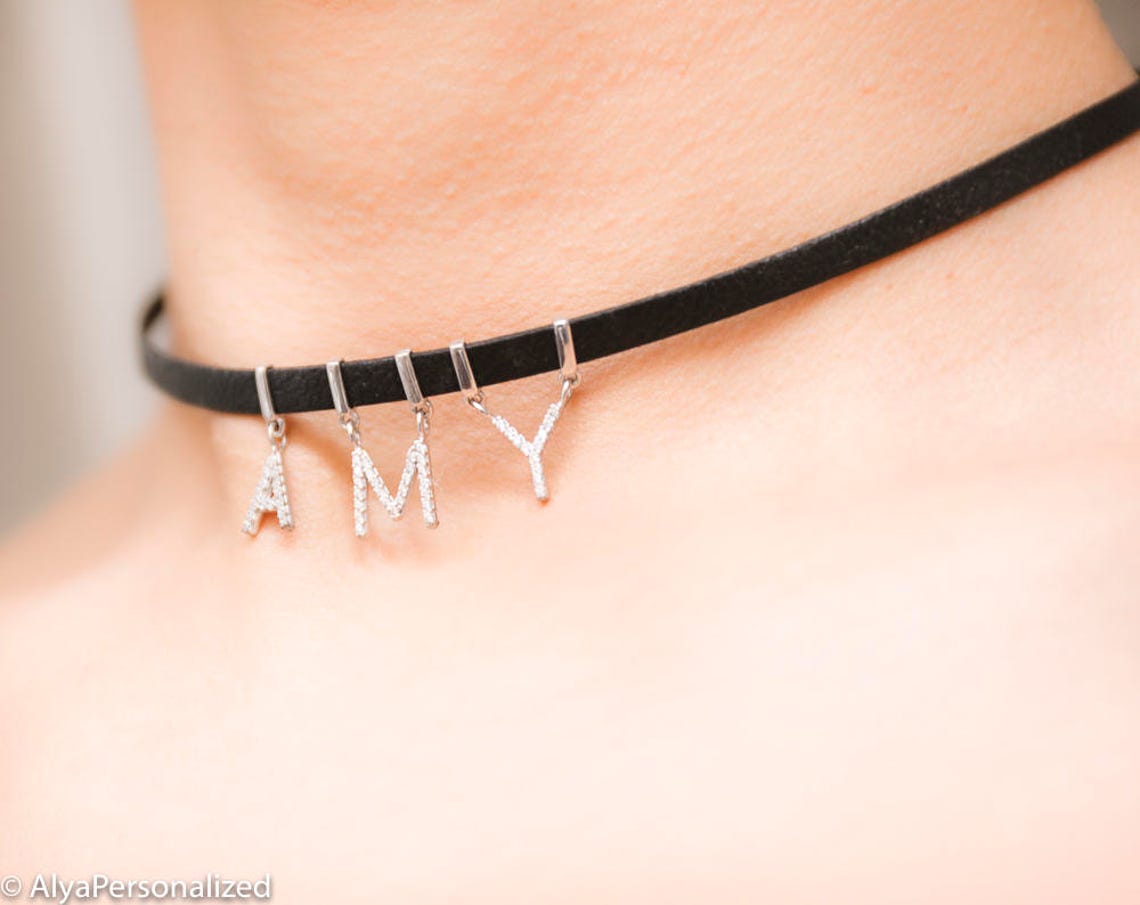 Choker Necklace, Chokers for Women, Custom Name Choker, Personalized ...