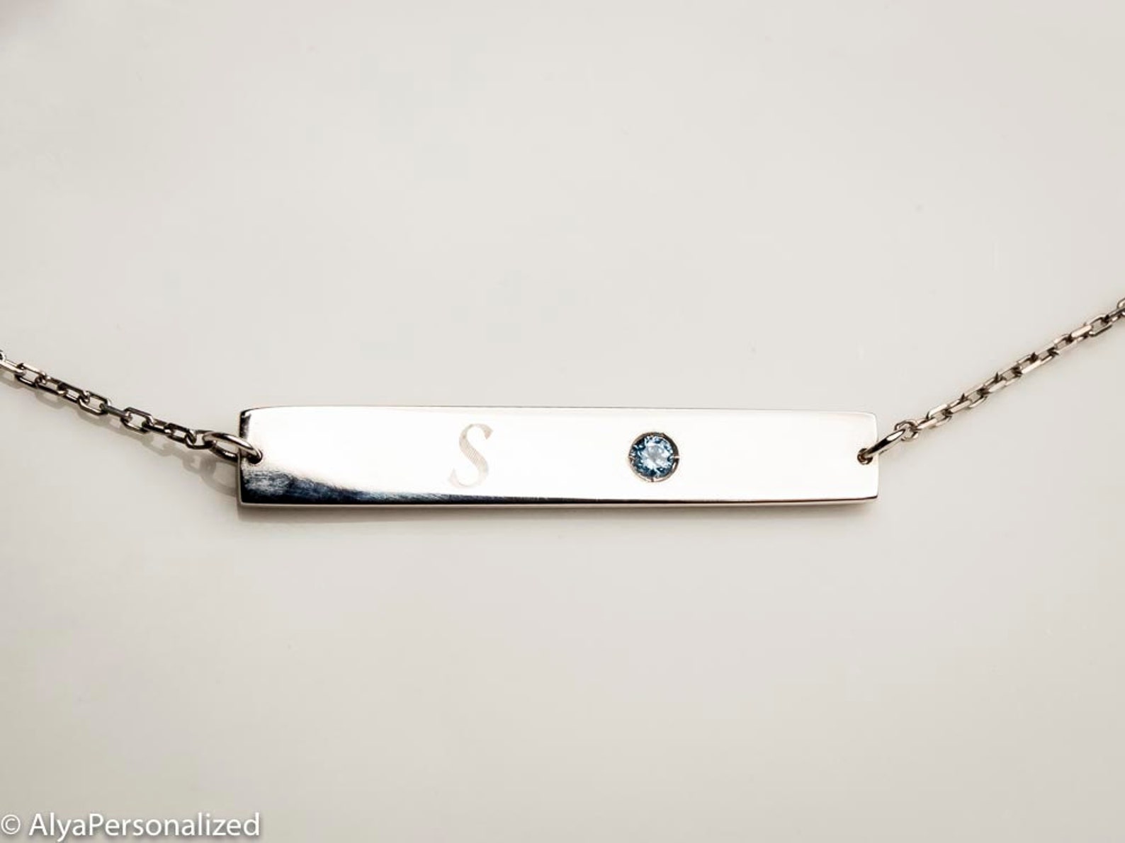 Personalized Bar Bracelet - Engraved Bracelet - Charm Bracelet ...