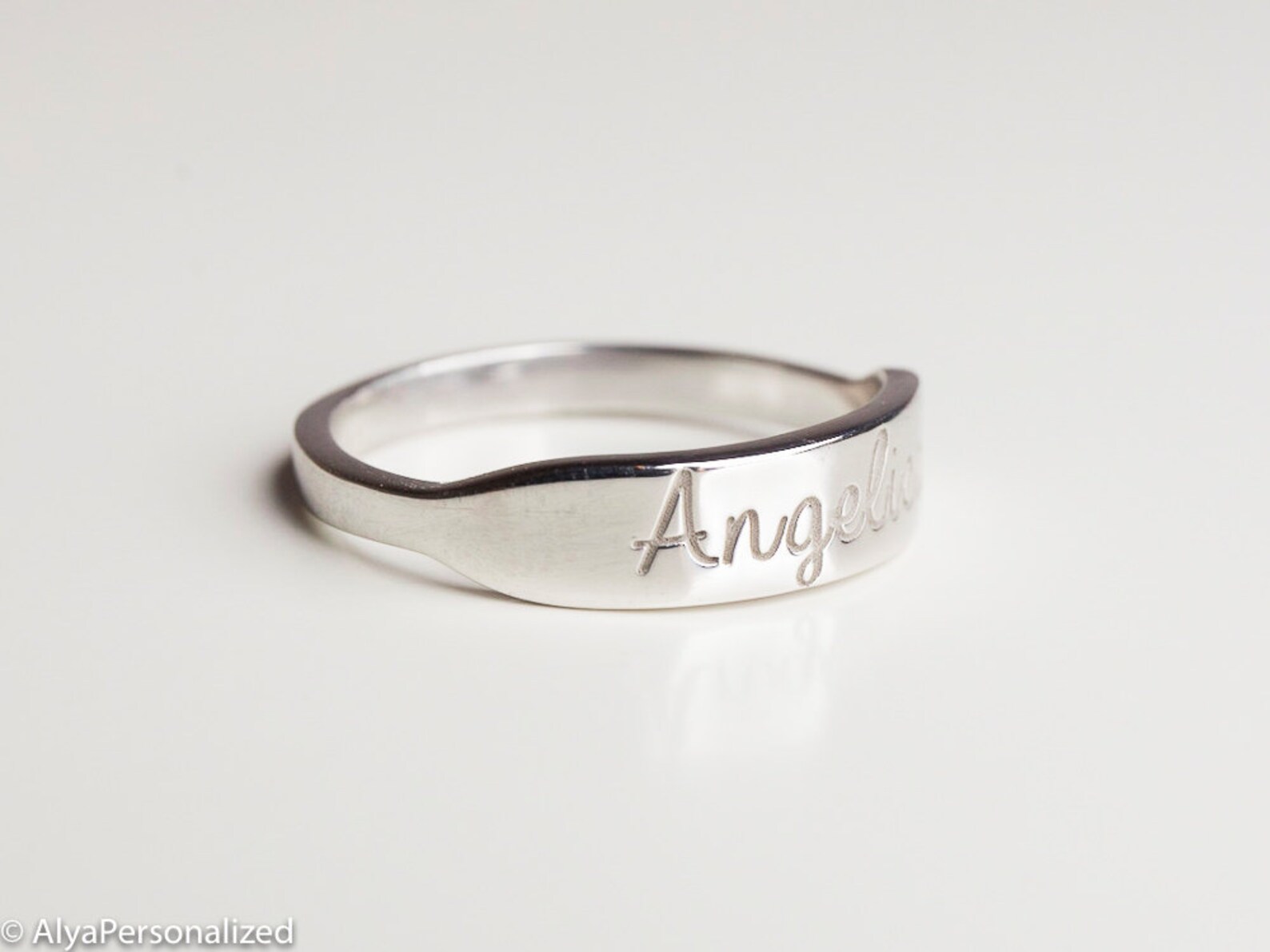 Sterling Silver Ring Custom Name Ring Signet Ring Silver - Etsy