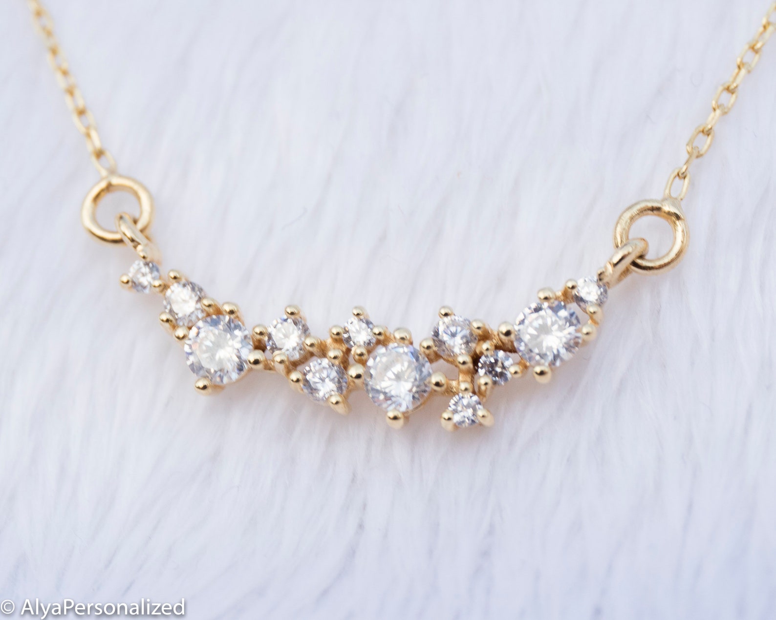 14K Solid Gold Necklace, Handmade Jewelry, Necklaces for Women, Dainty ...