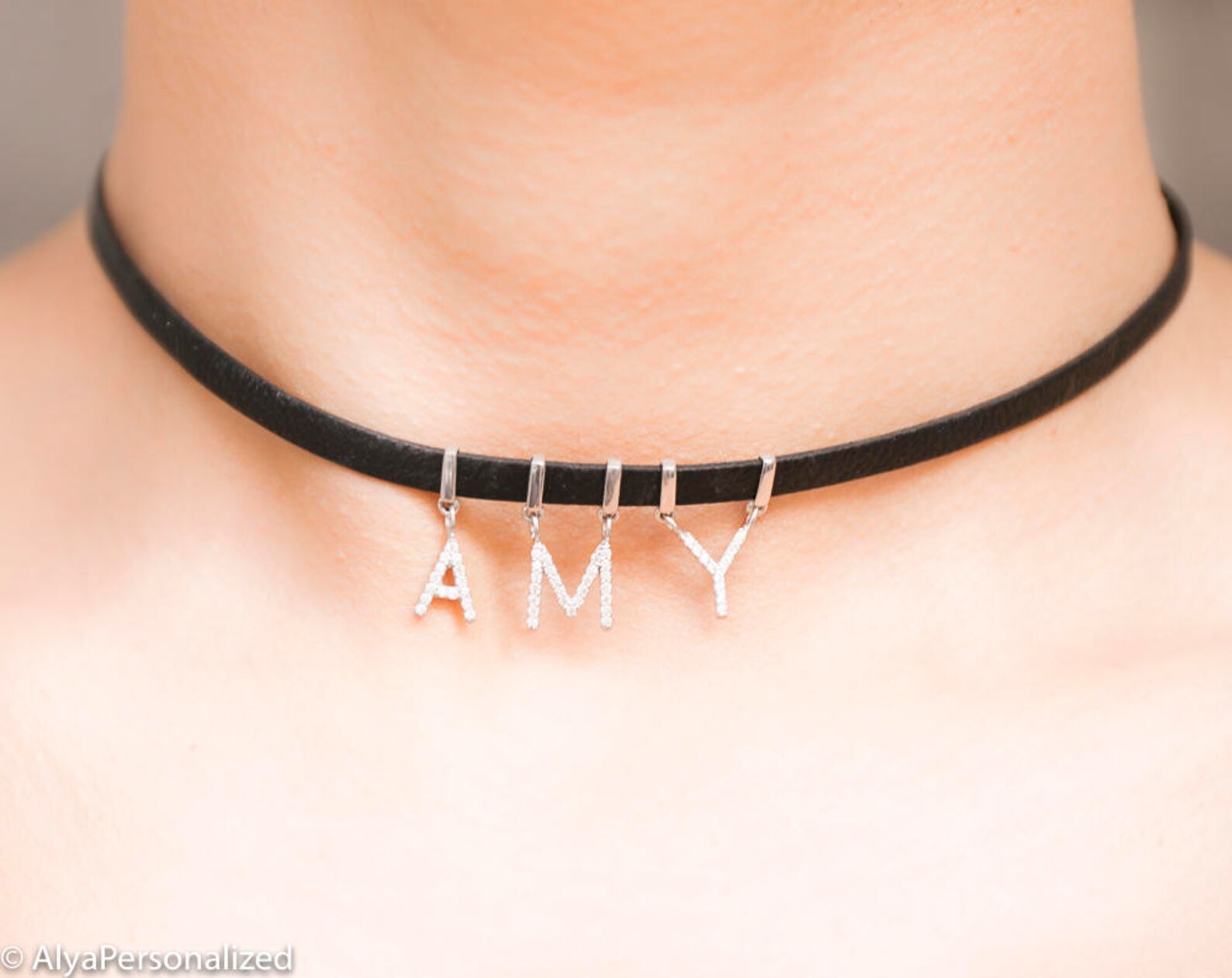 Choker Necklace, Chokers for Women, Custom Name Choker, Personalized ...