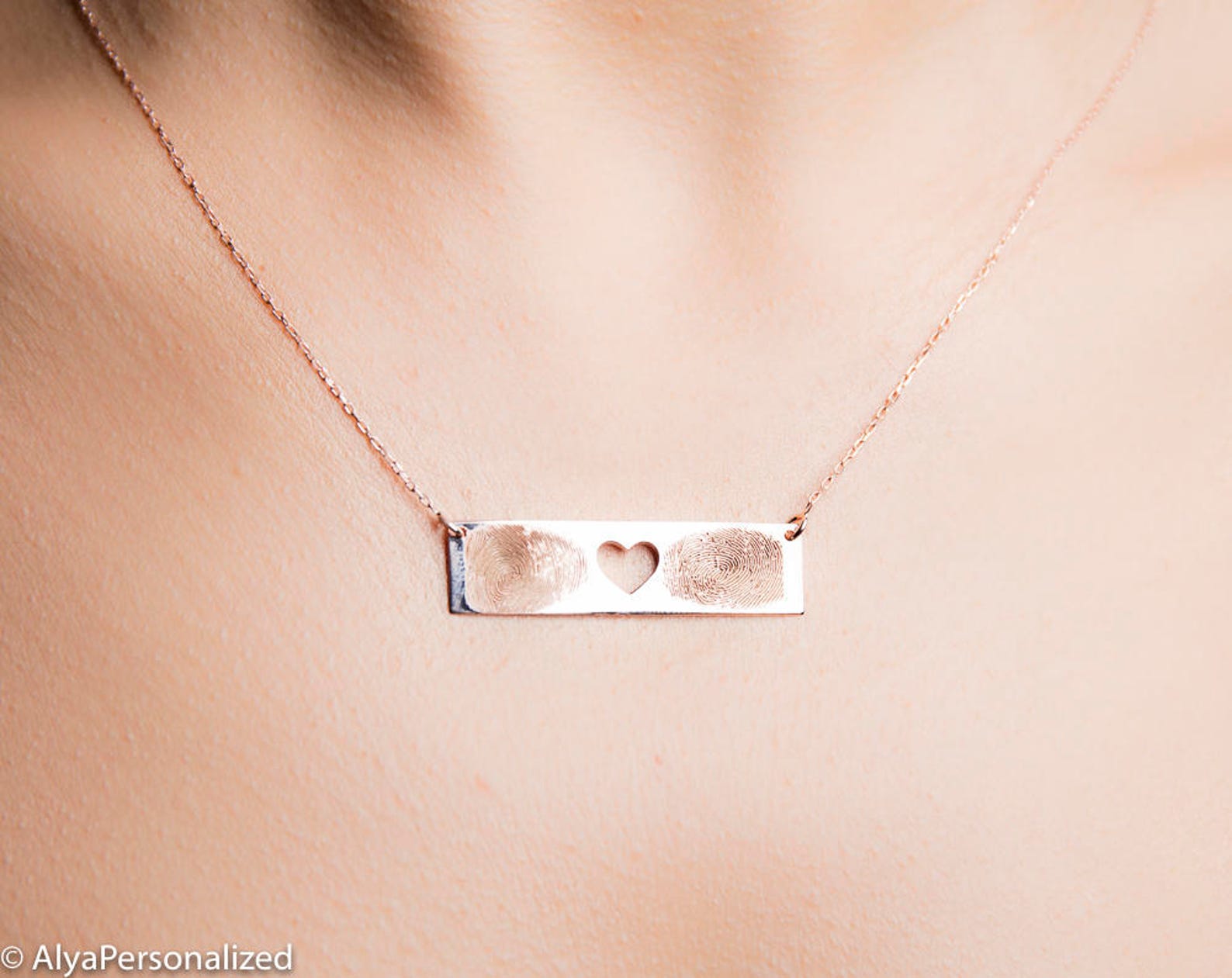 Actual Fingerprint Necklace - Fingerprint Jewelry - Personalized Gift ...