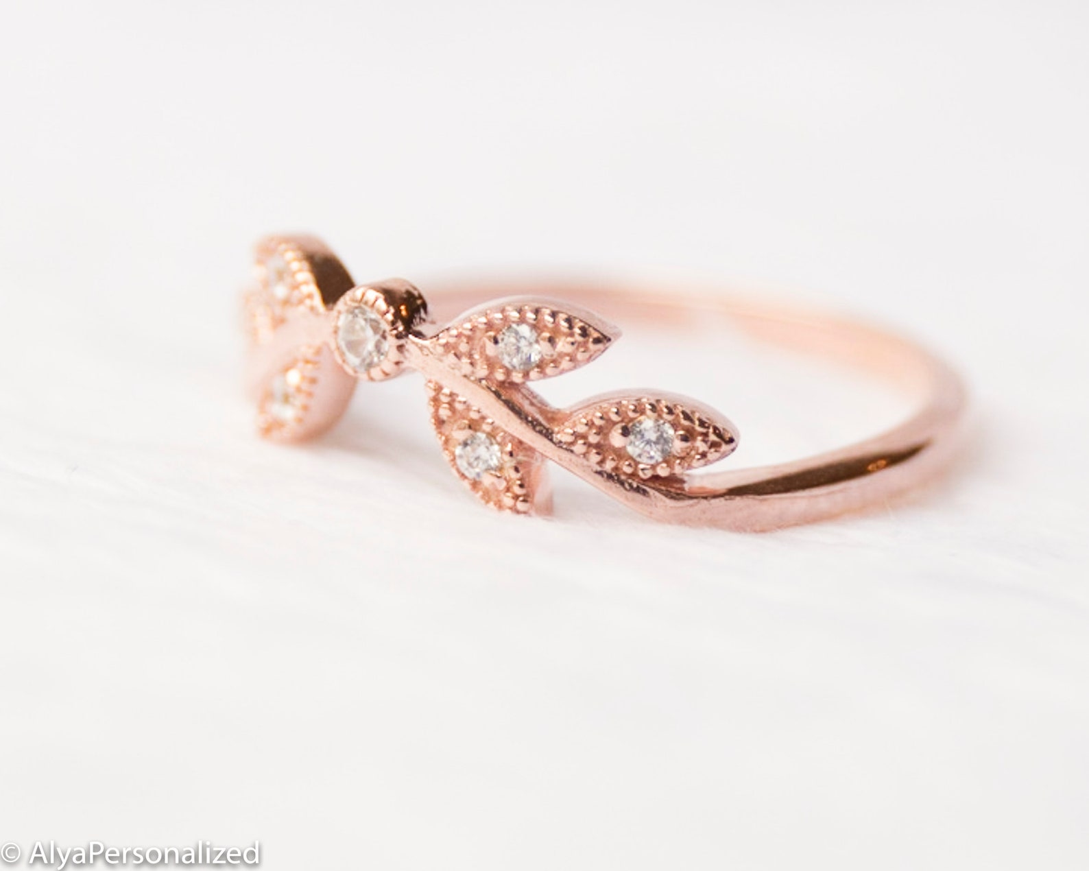 Moissanite Engagement Ring Set 14K Rose Gold Ring Oval - Etsy