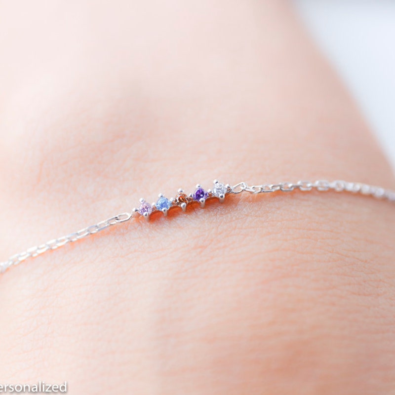 Birthstone Bracelet - Etsy