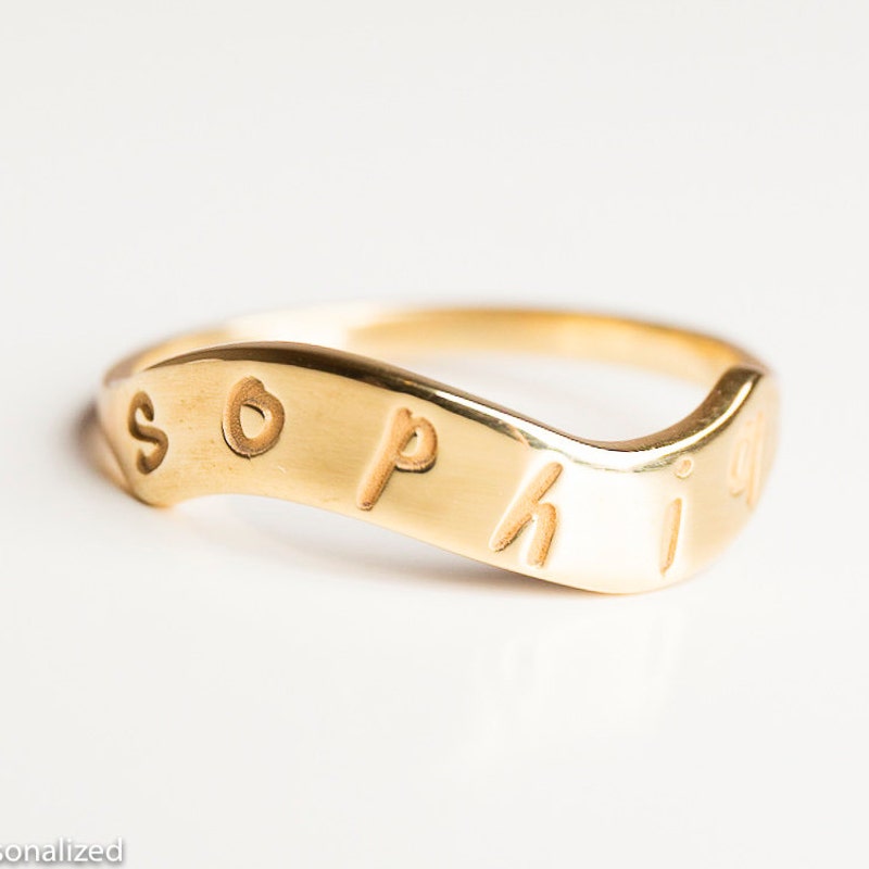 Name Ring Gold - Etsy