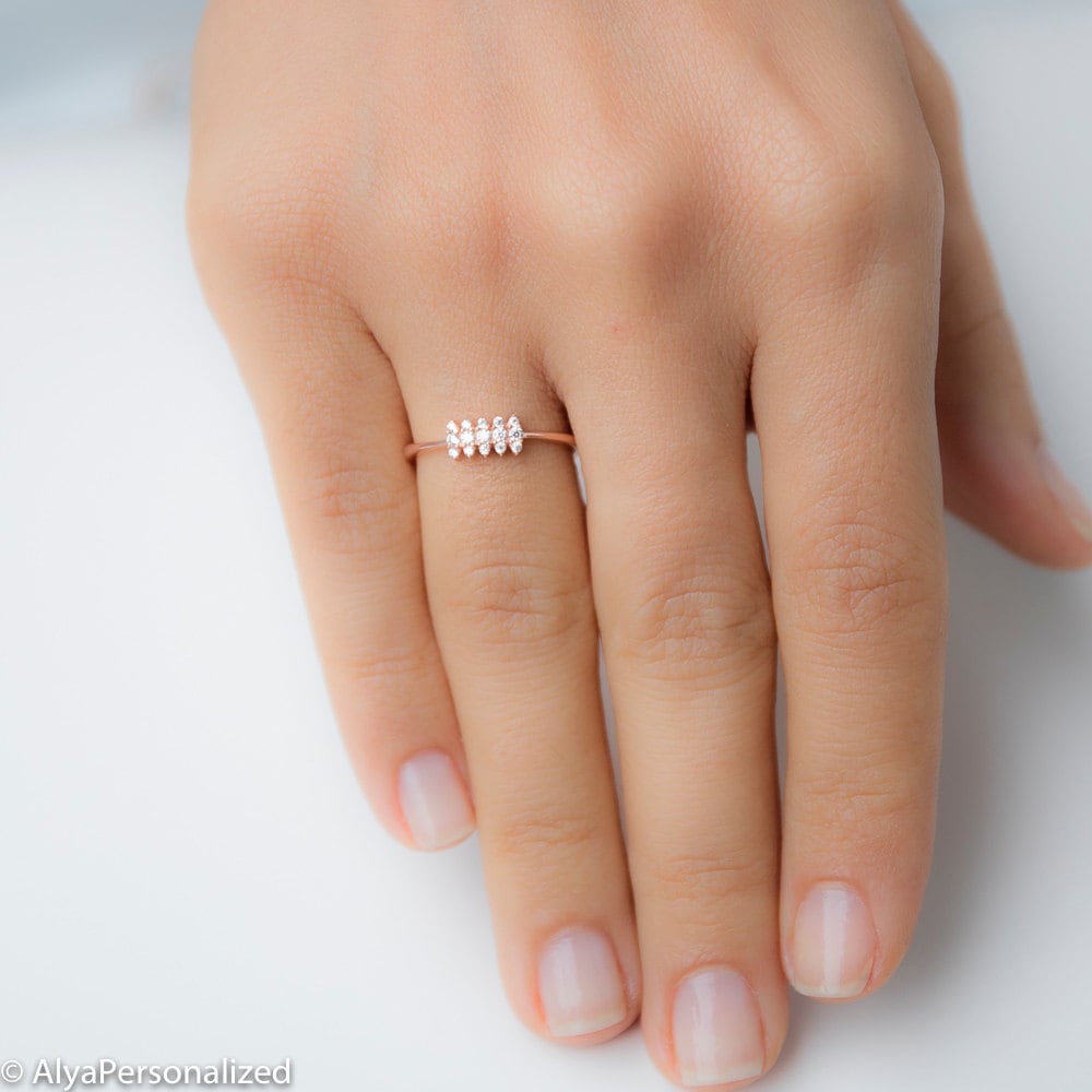 Rose Gold Ring - Minimalist Ring - Dainty Ring - Statement Ring - Rose ...