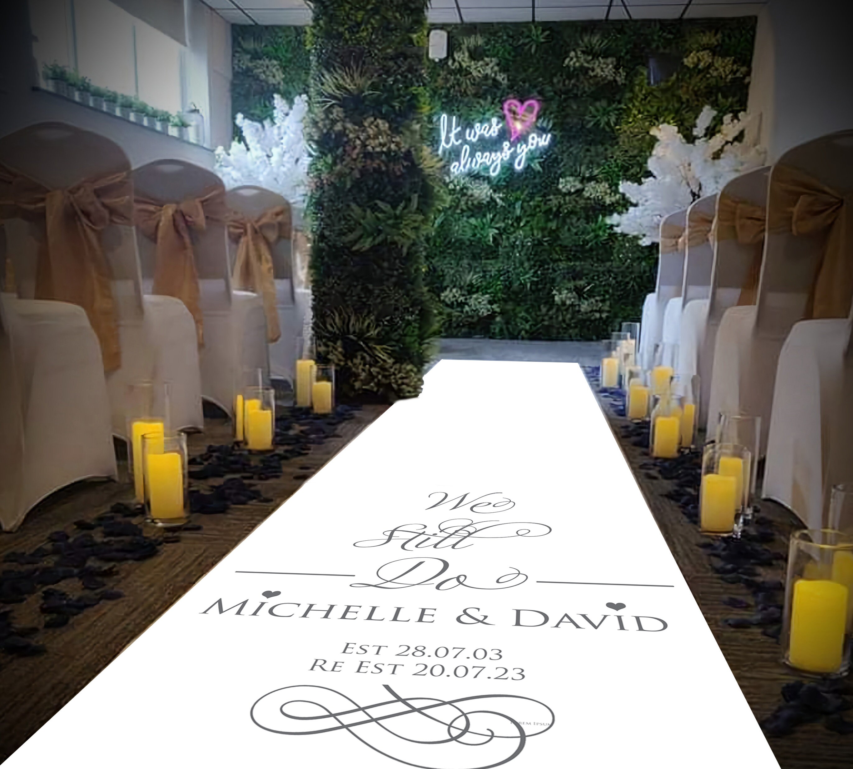 Anniversary Aisle Runner Vow Renewal Ailse Runner - Etsy