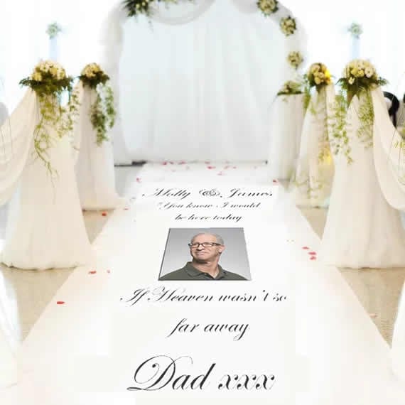 Black and White Wedding Decor Engagement Party Custom Aisle Runner ...