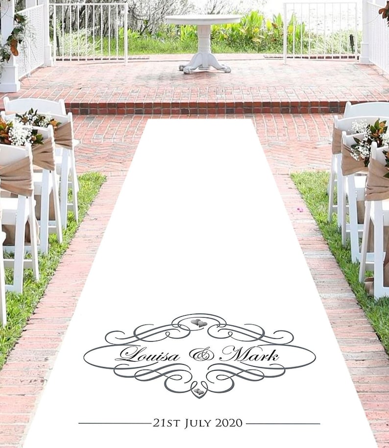 Personalised Wedding Aisle Runner for Ceremony and Wedding Venue Decor ...