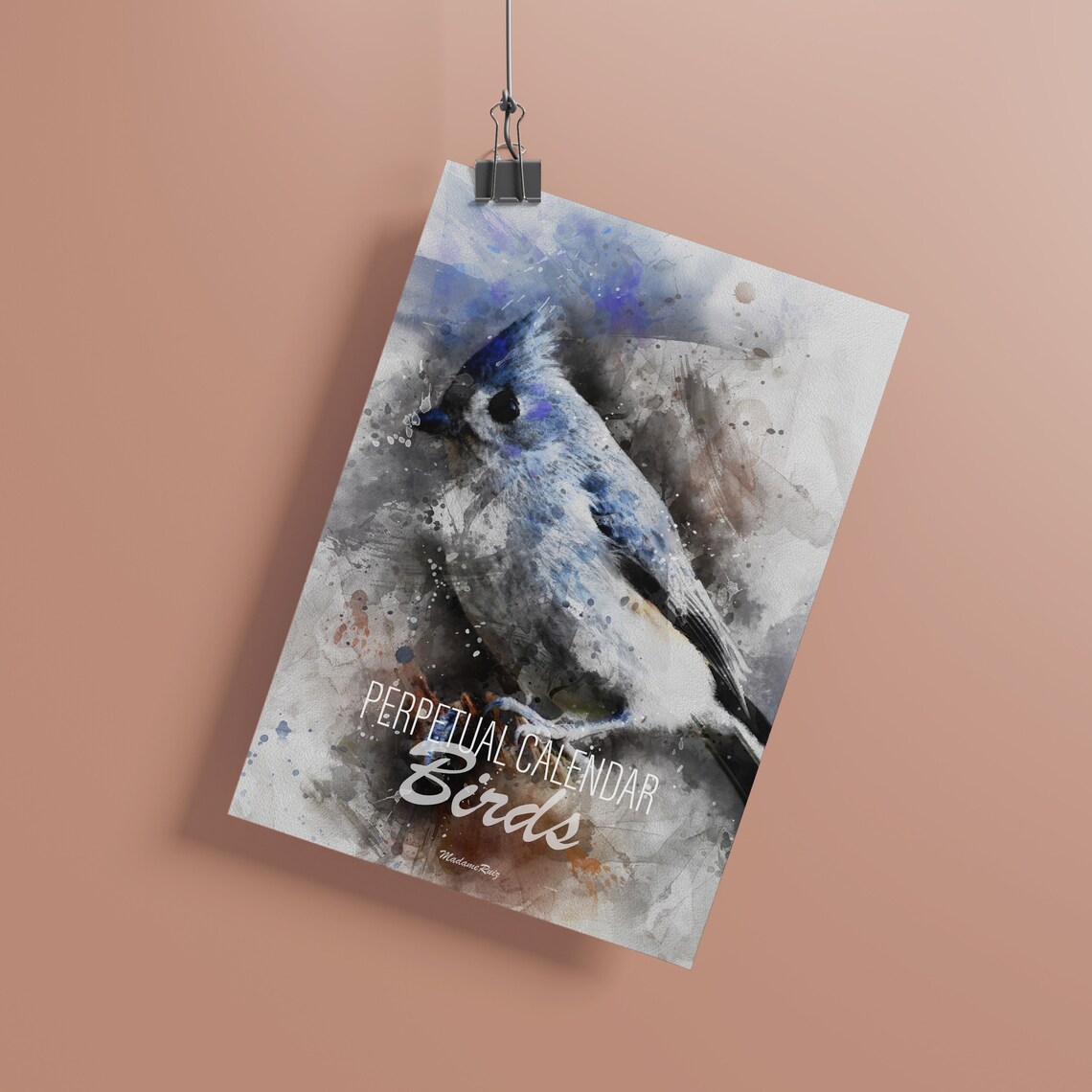 Birds Birthday Calendar PRINTABLE US LETTER, Perpetual Calendar ...