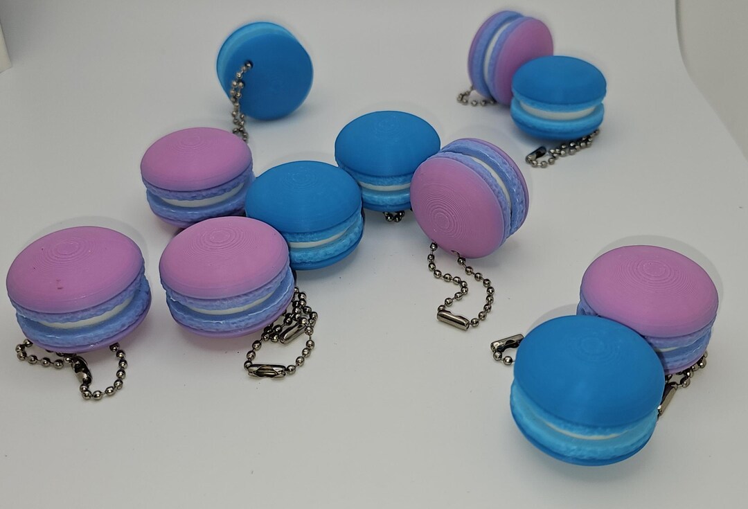 Ready to Ship Macaron 3D Printed Fidget Clicker Figure Keychain ...