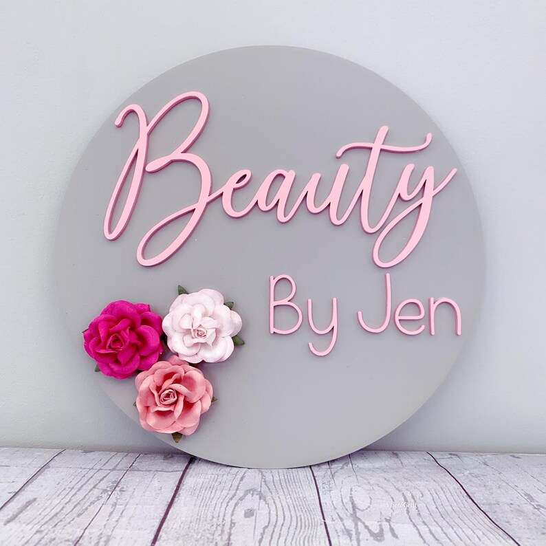 Personalised Beauty Name Welcome Sign Wall Plaque Salon Decor - Etsy UK