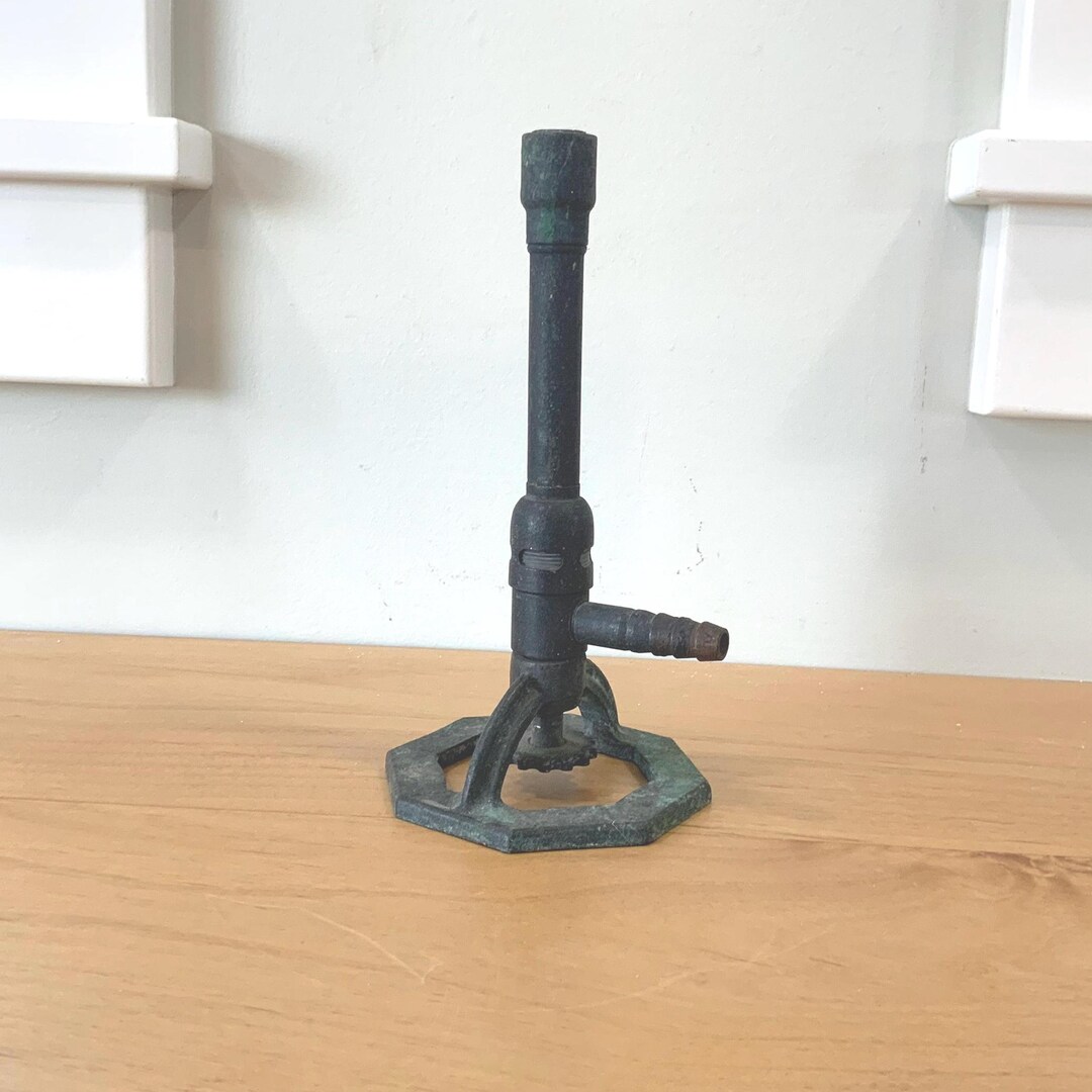 Antique Laboratory Bunsen Burner, Tarnished Brass - Etsy