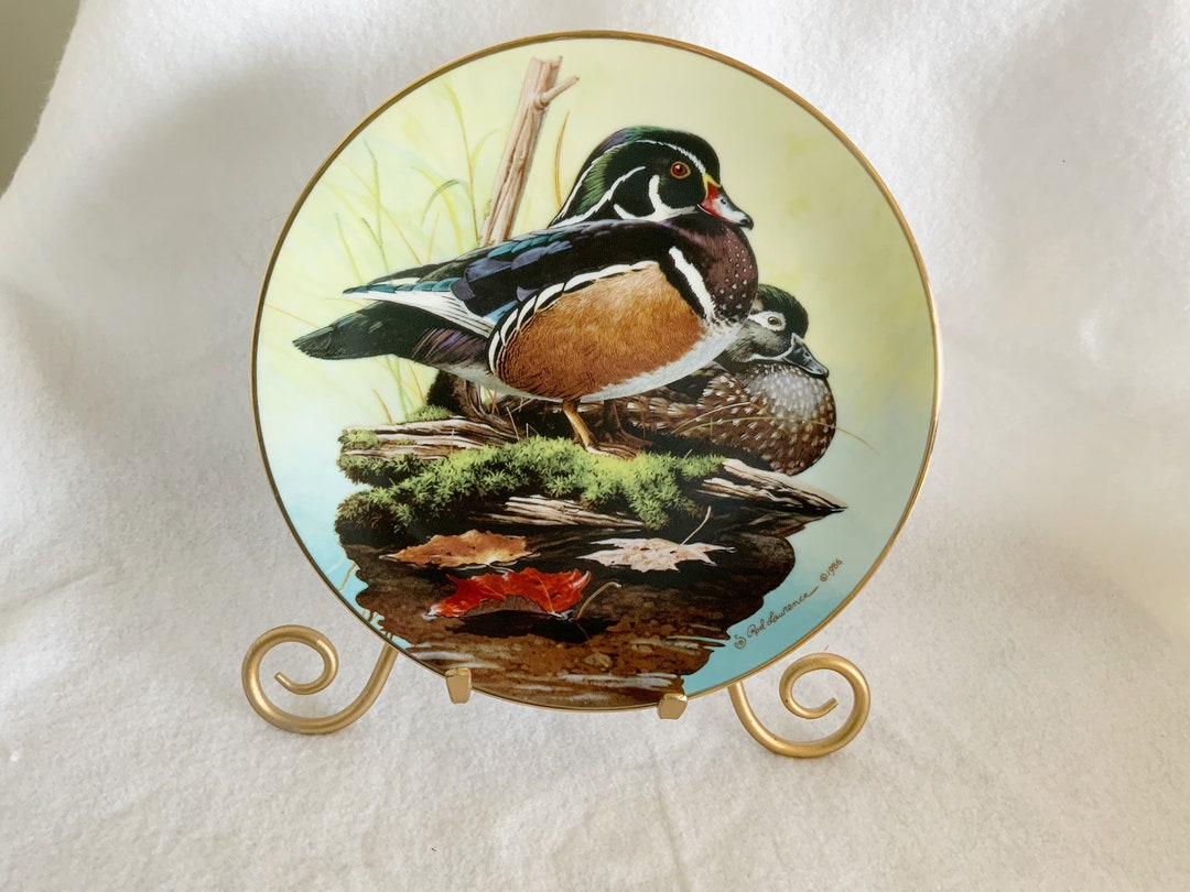 Vintage 1987 Collectors Natures Heritage Wood Duck Plate, Farmhouse - Etsy