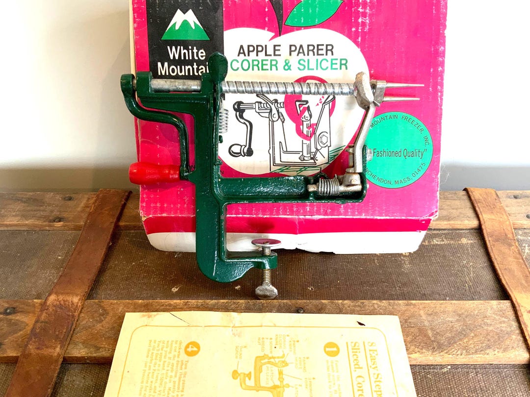 Vintage Cast Iron White Mountain Apple Peeler, IOB - Etsy