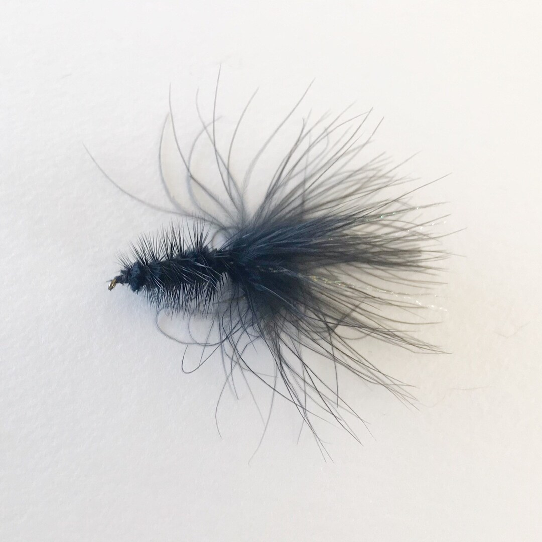 Fly Fishing Flies, Black Wooly Buggers (3) - Etsy
