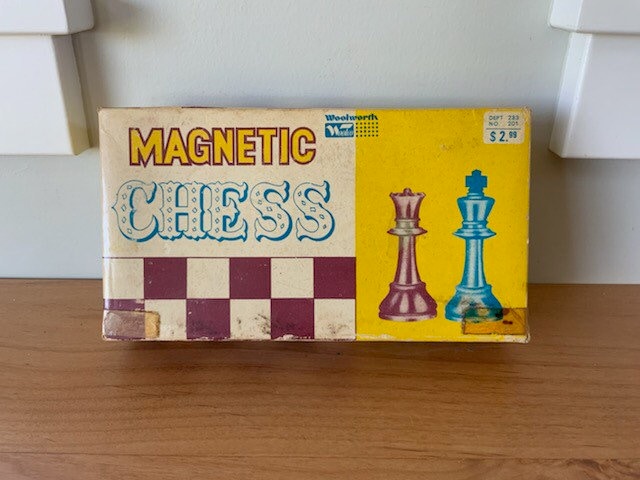 Vintage Folding Magnetic Travel Chess Set With Plastic Pieces | Etsy