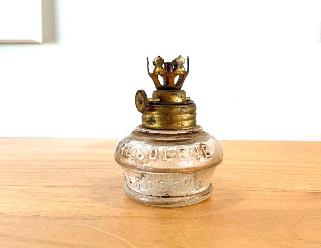 Antique Glass and Brass Vapo Cresolene Oil Lamp Base - Etsy