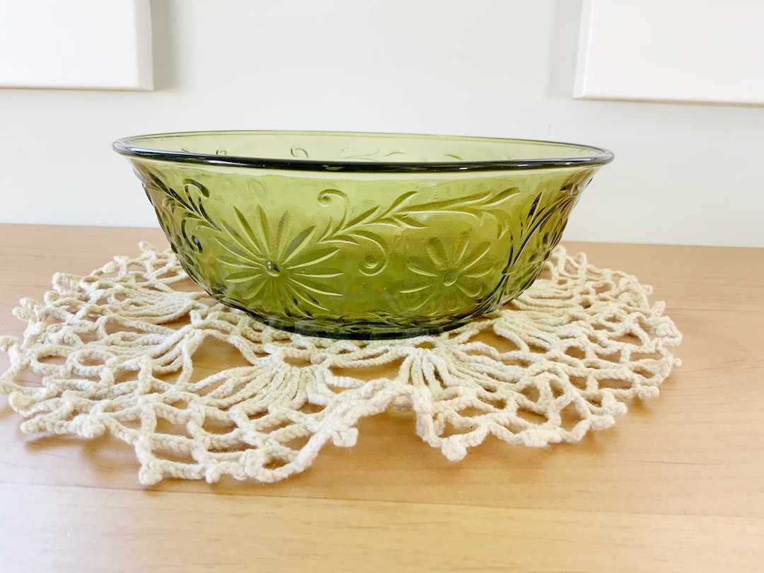 Indiana Glass Bowl, Daisy Pattern - Etsy
