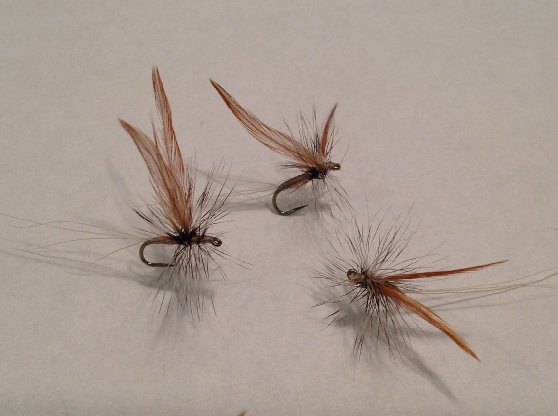 Fly Fishing Flies: Three 3 Adams Dry Flies - Etsy