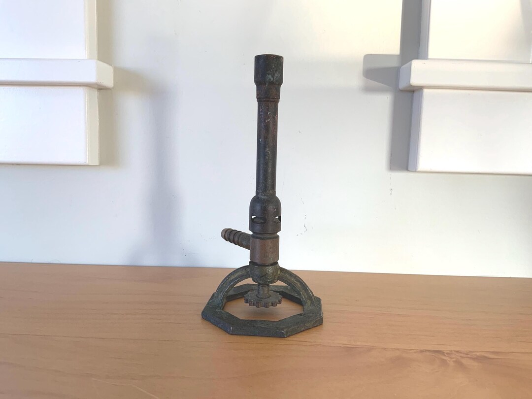 Antique Laboratory Bunsen Burner, Tarnished Brass - Etsy