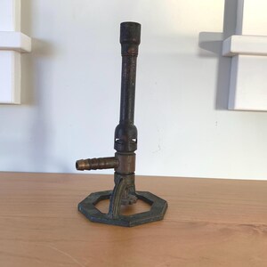 Antique Laboratory Bunsen Burner, Tarnished Brass - Etsy
